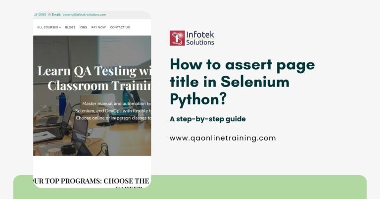 How to Assert Page Title in Selenium Python: Step-by-Step How to Assert Page Title in Selenium Python: Step-by-Step